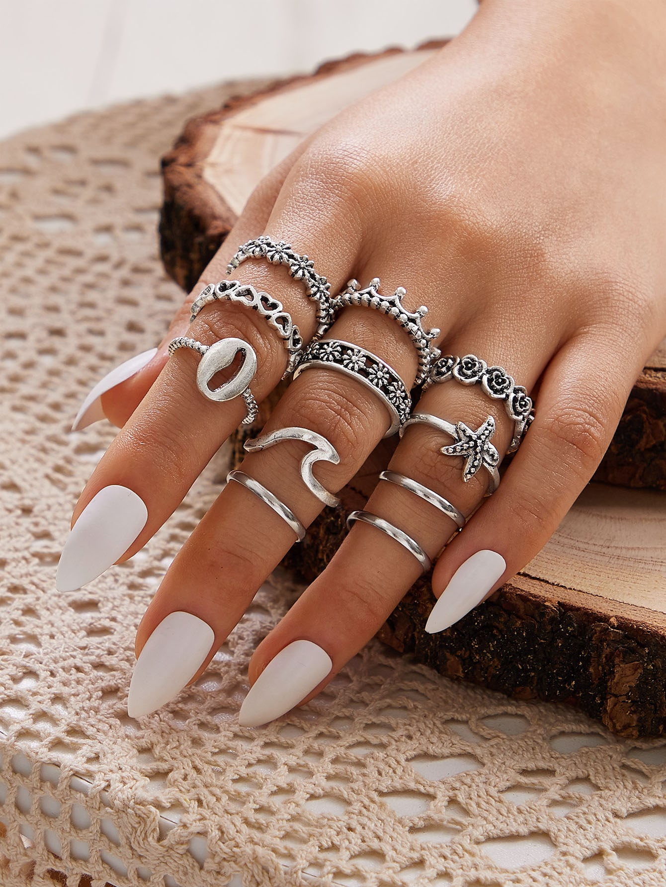 Set de anillo ajustado 11 piezas