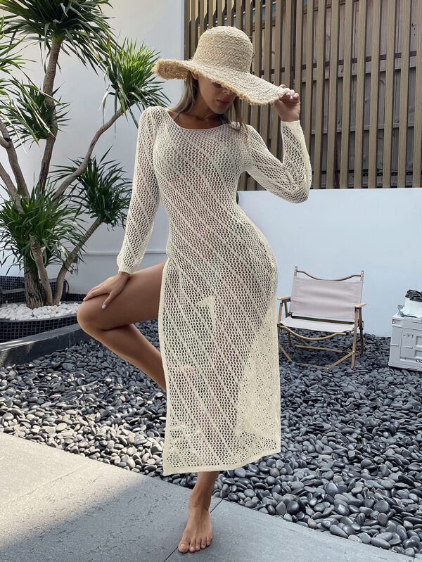 Shein Swim Bohofeel Split Thigh Cover Up Dress Shein