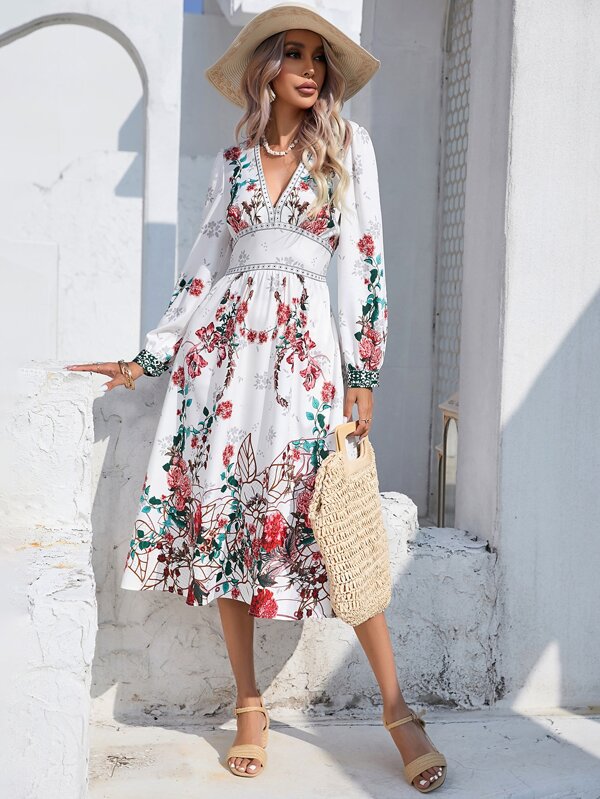 SHEIN VCAY Boho Bloemen Jurk | SHEIN Nederland