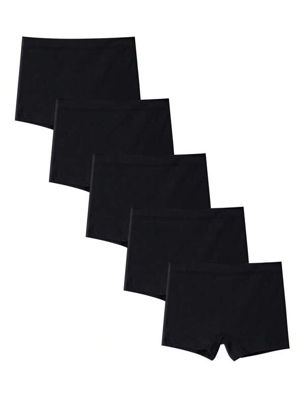 Tween Girl 5pack Solid Boxer Brief | SHEIN UK