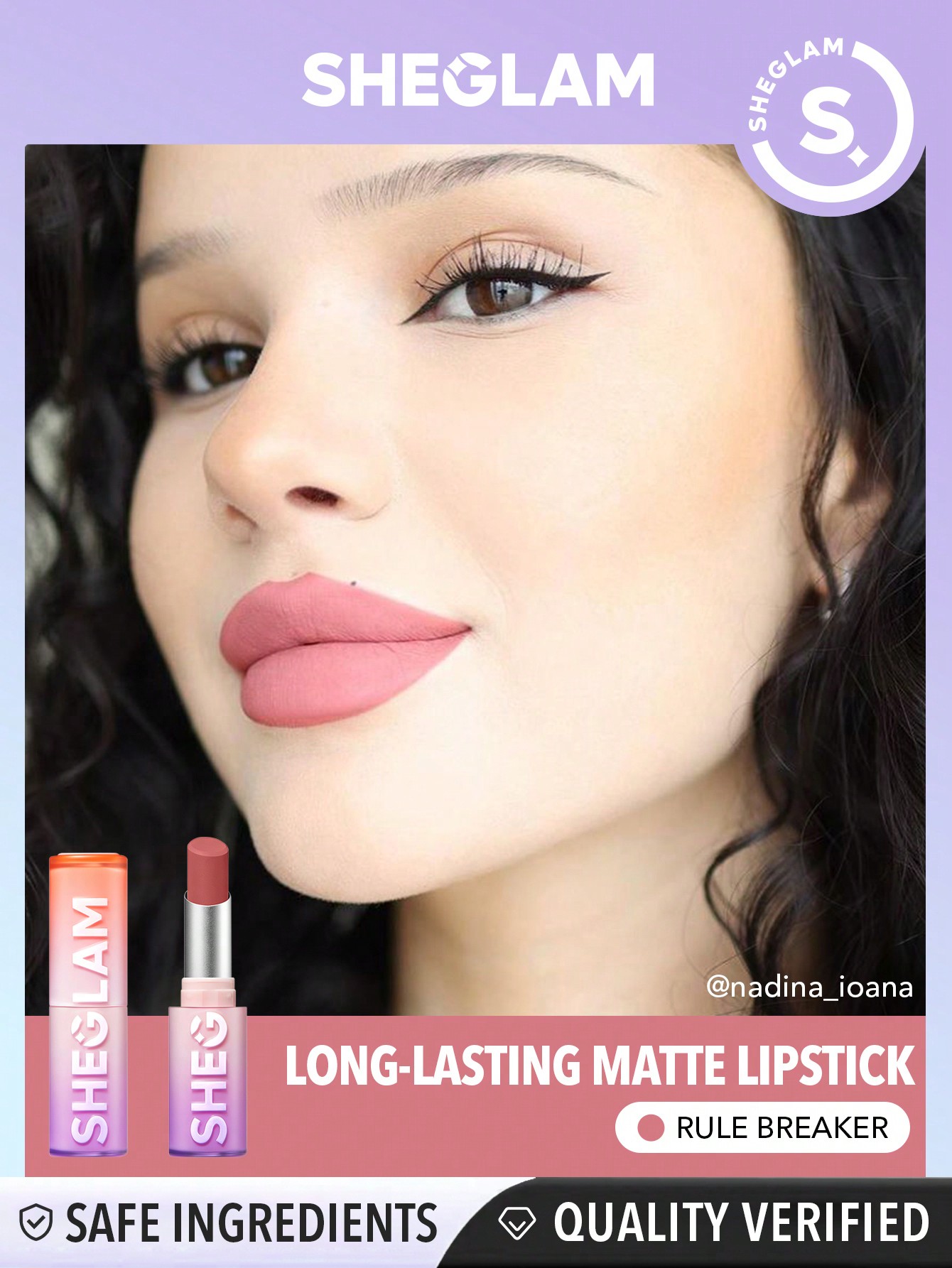 SHEGLAM Dynamatte Boom Long Lasting Matte Lipstick Rule Breaker 20