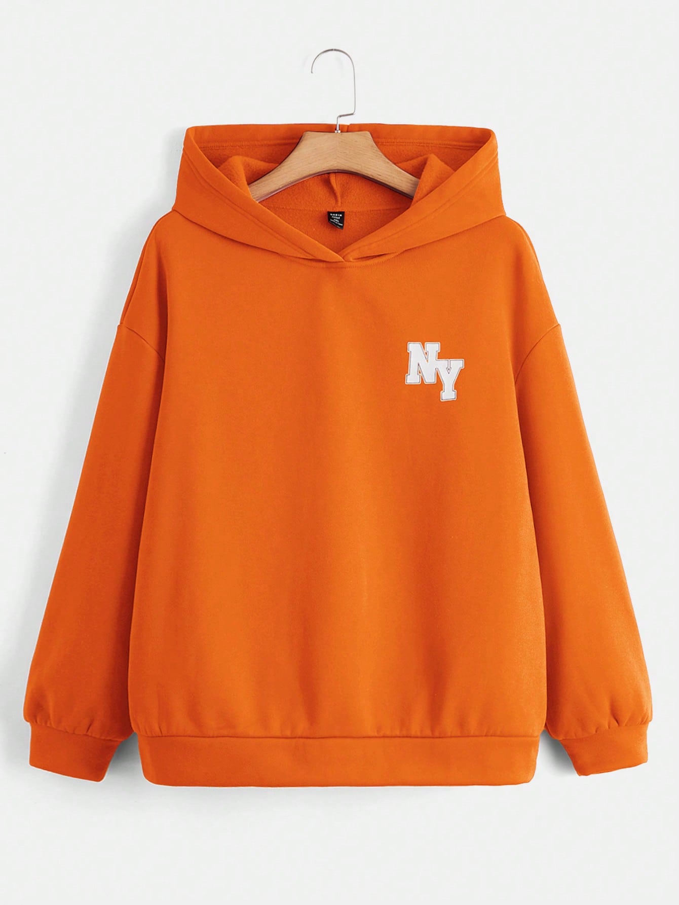 Shein Ezwear Plus Letter Graphic Drop Shoulder Hoodie