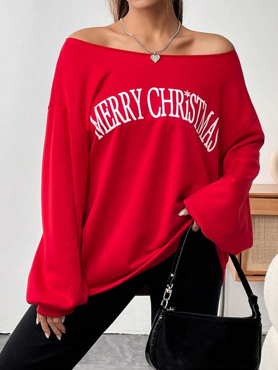 Letter Graphic Drop Shoulder Sweatshirt Shein Usa