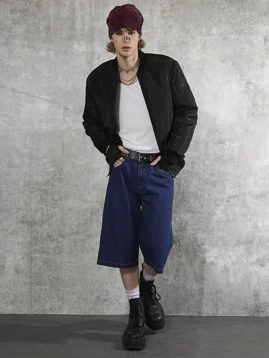 Manfinity Denimwave Y2K Denim Jorts Original Men's Denim Star ...