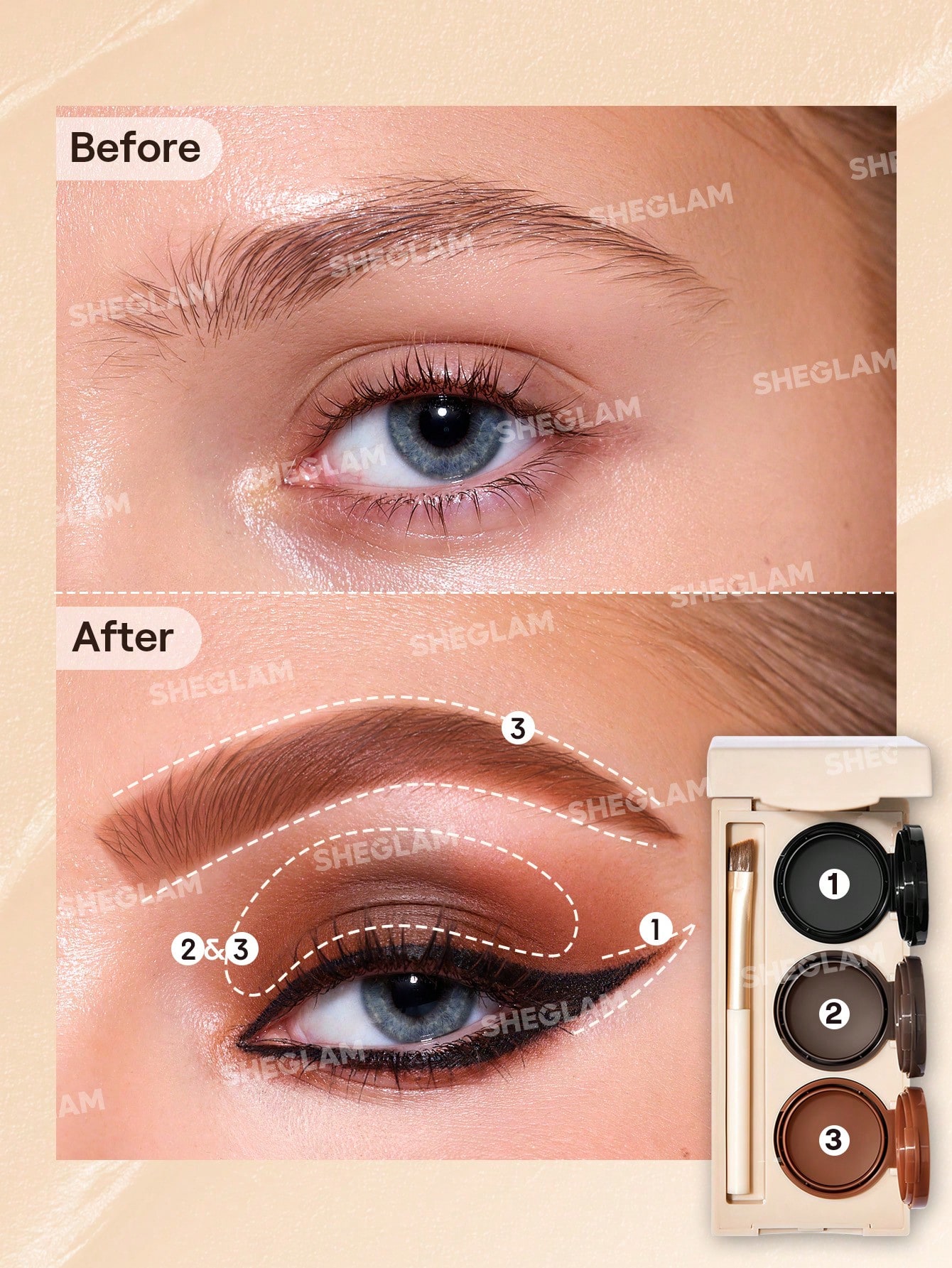 how to draw eyebrows with gel eyeliner