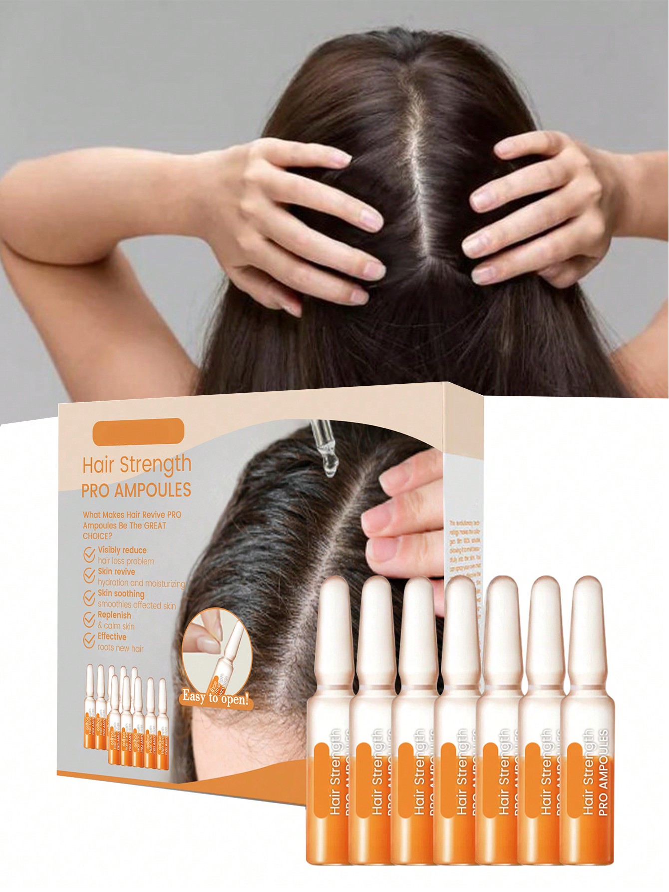 Ampollas De Regeneración Capilar, 7 Piezas De 2 Ml De Ampollas Para El Crecimiento Del Cabello ...