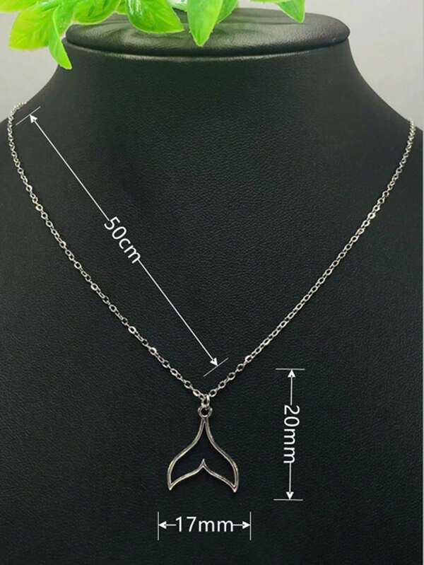 1pc Stainless Steel Fish Tail Pendant Necklace Suitable For Women's Daily Wear for Sale ...