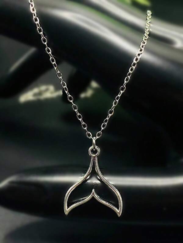 1pc Stainless Steel Fish Tail Pendant Necklace Suitable For Women's Daily Wear for Sale ...