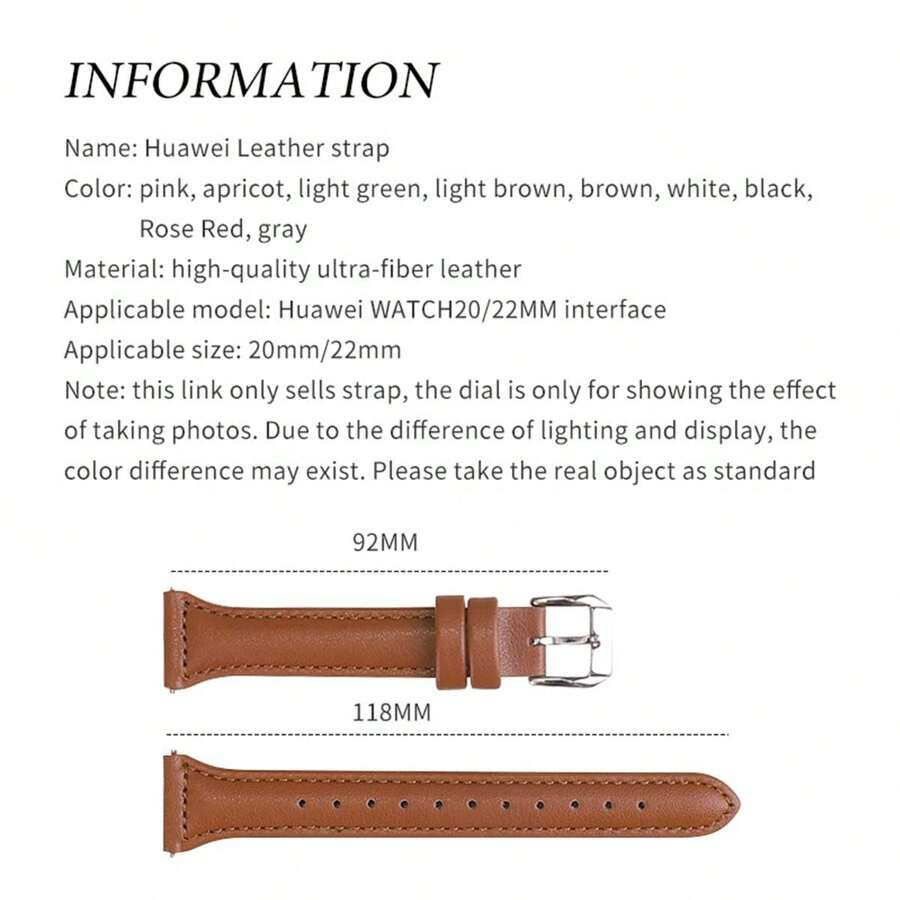 Women's Fashion Leather Strap For Samsung Galaxy Watch 46mm Active 2 40 44mm 20mm 22mm Resin ...