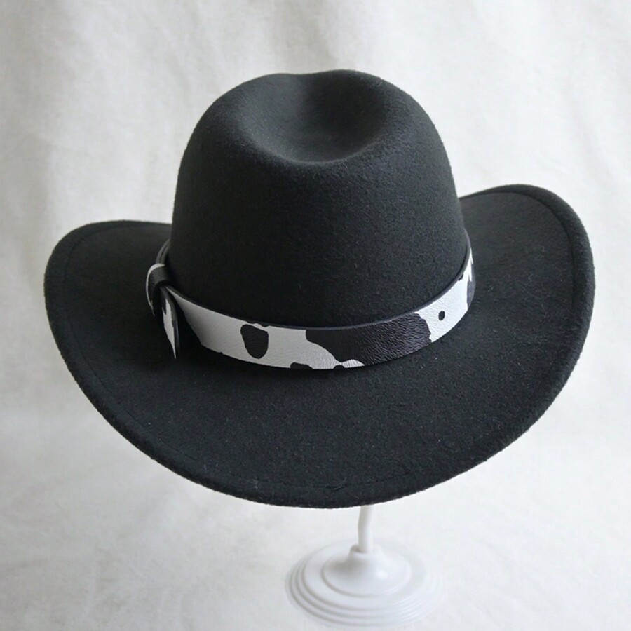 1 Chapeau De Cowboy À La Mode De Style Européen Et Américain Pour Hommes, Orné D'accessoires À ...