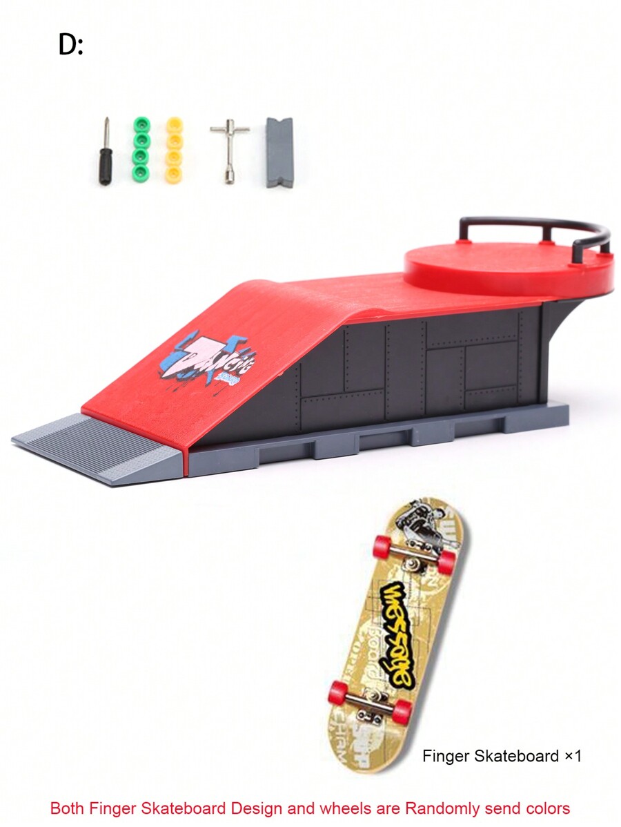 Finger Skateboard Ramp Set, Mini Finger Skateboard Park Ramp Kit Fingerboard Half Pipe Ultimate ...