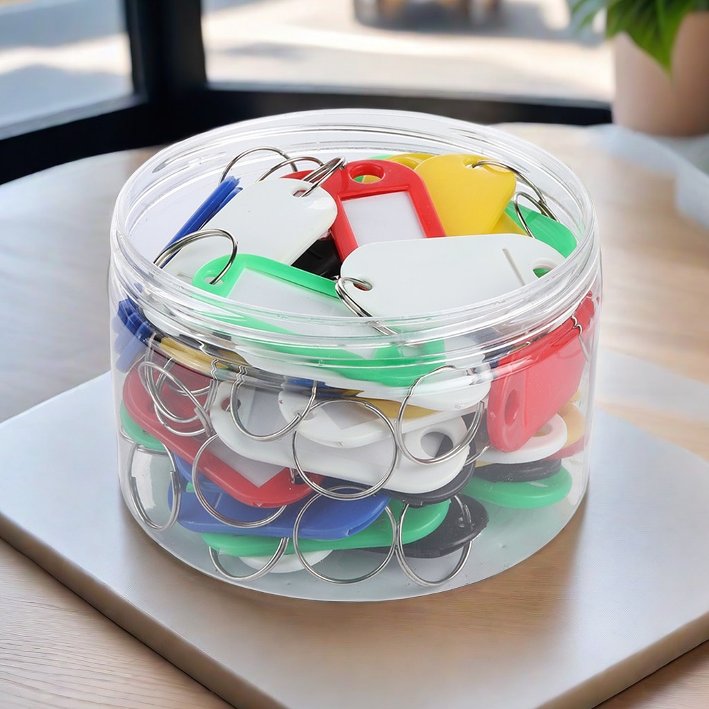 50pcs Plastic Pp Key Tags Luggage Labels Hotel Numbering