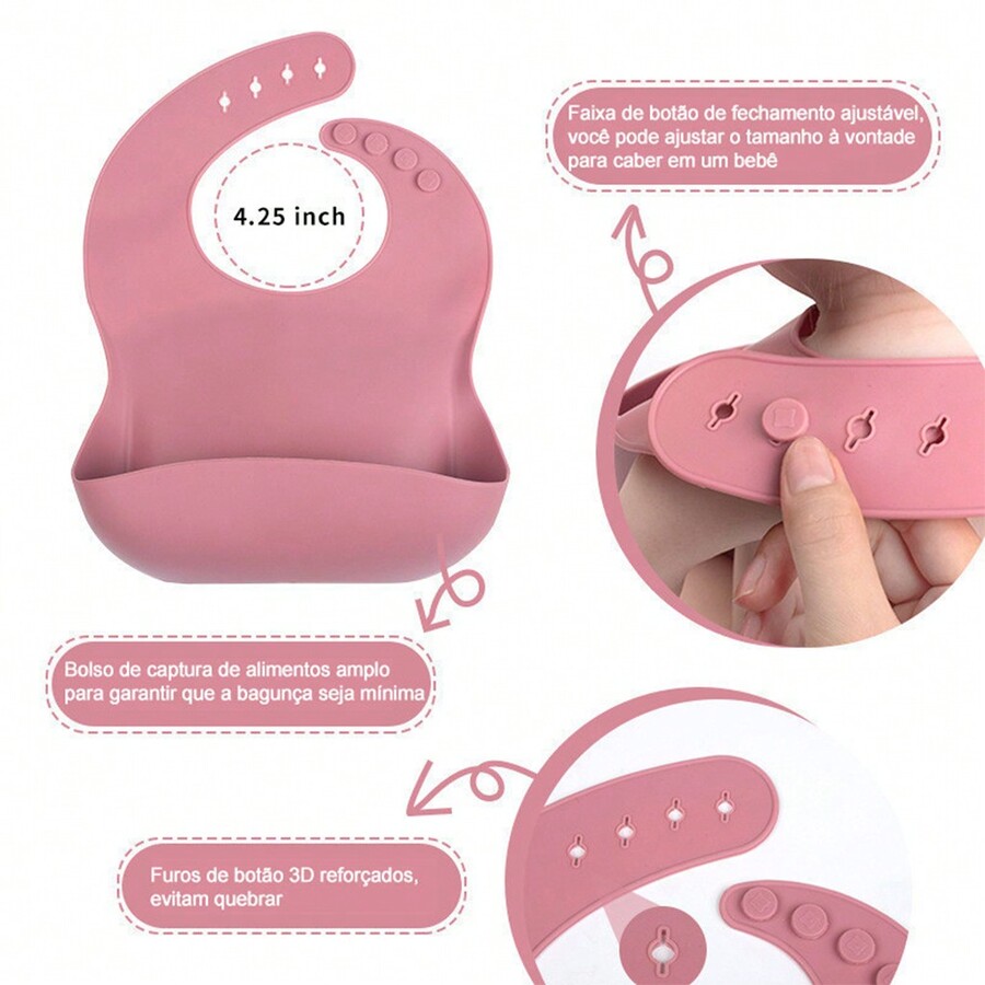 Kit 4 8 pecas Talheres do Bebê Conjunto Prato De Jantar De Silicone