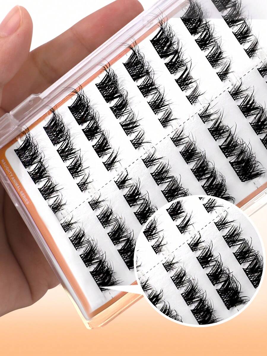 64 Segments False Eyelashes Natural Thick Lashes Enlarges Eyes