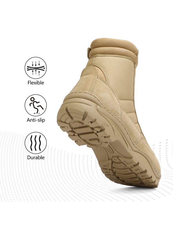 NORTIV 8 Men's Tactical Work Boots Side Zipper Cortex Outdoor ...