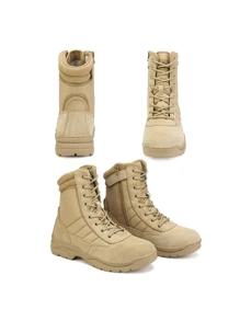 Men's Tactical Work Boots Side Zipper Cortex Outdoor Motorcycle Combat ...