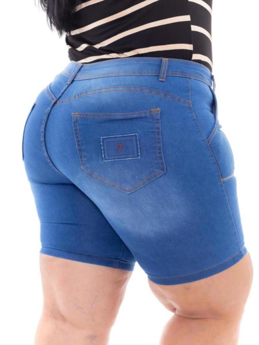 Plus Size Denim Shorts Aktuelle Trends Günstig Kaufen Shein Deutschland