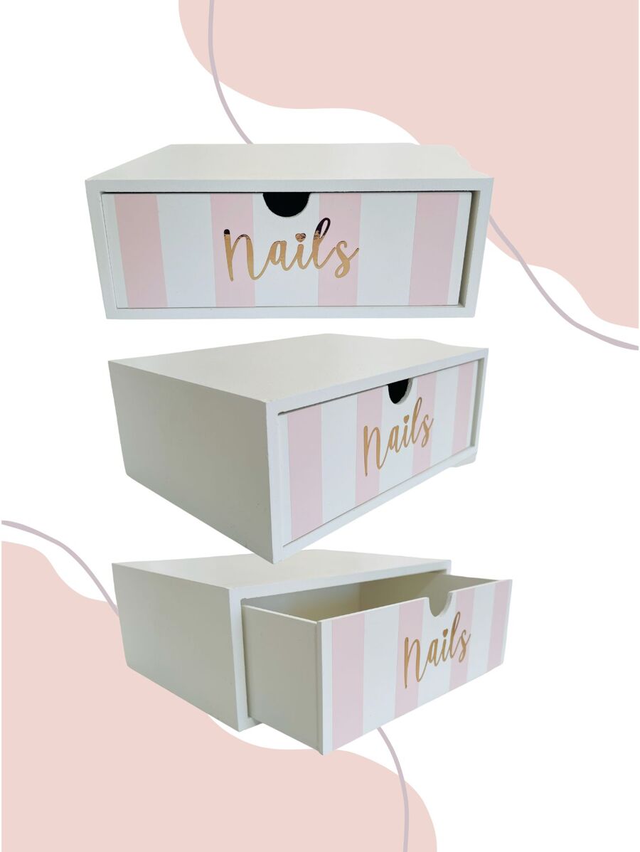 ATELIÊ LAÇO ROSA Gaveta Organizadora de Esmalte Nails Mdf | SHEIN Brasil