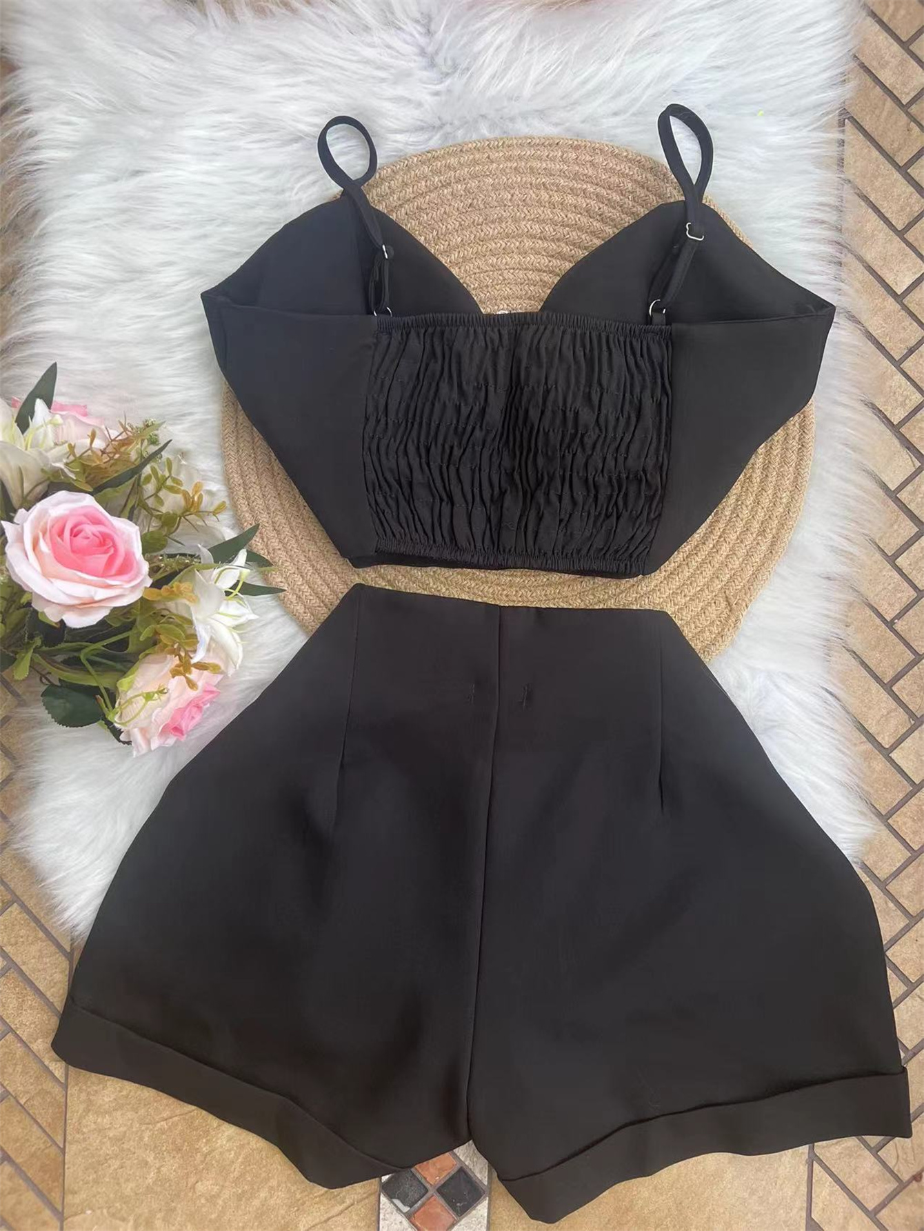 ISA FASHION FEMININA ISA FASHION conjunto de alfaiataria/botão/zíper ...