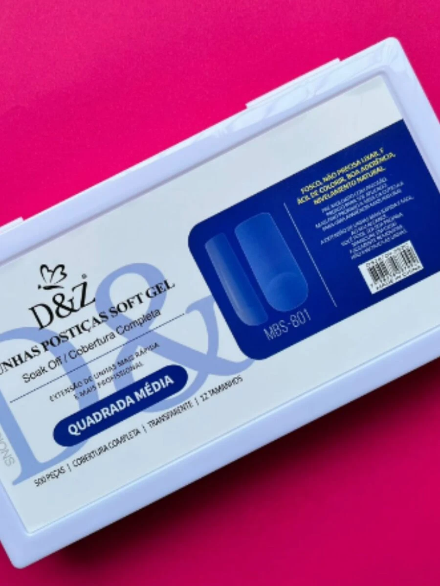 Caixa De Unha Postiça Soft Gel D&z Quadrada média mbs-801 | SHEIN Brasil