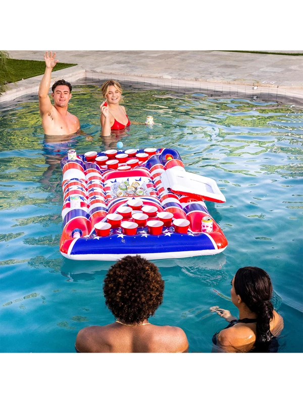 Sloosh Inflatable Pool Lounge Floating Pong Floats 6x3 Ft For Adults Party In Summer Pool Floats ...