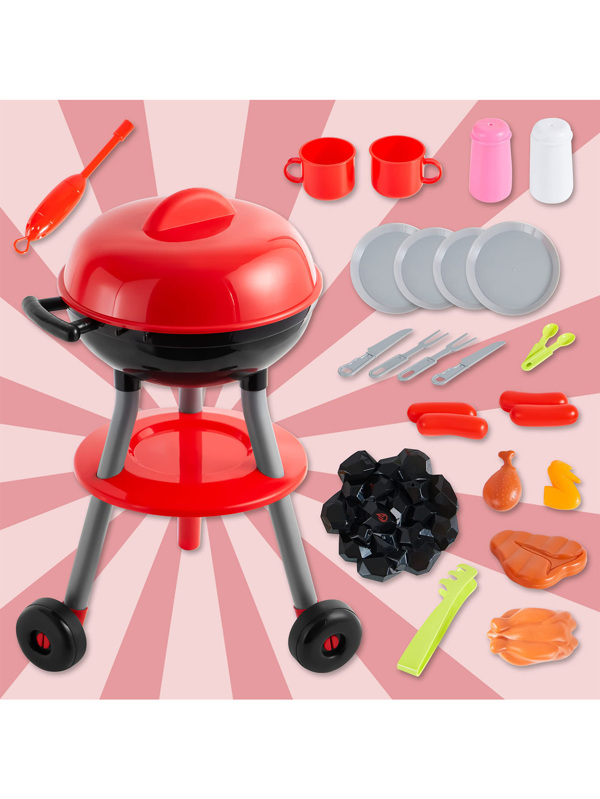 Joyin 24 PCS Little Chef Barbecue BBQ Cooking Kitchen Toy Interactive ...