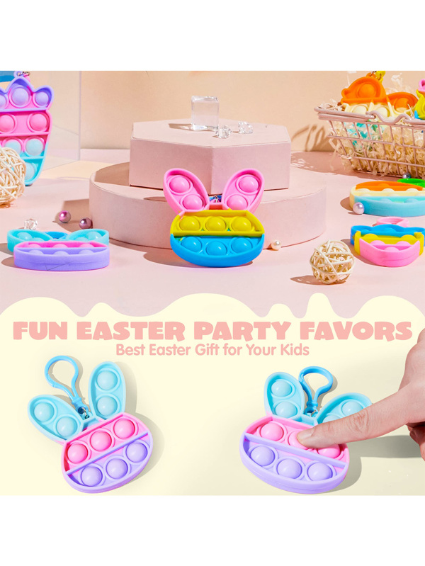 JOYIN 12PCS Easter Pop Fidget Sensory Simple Pop Toys for Easter Basket ...