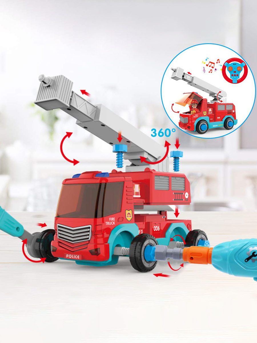 JOYIN Kids Take Apart Fire Truck Fire Trucks for Boys with Built-in ...