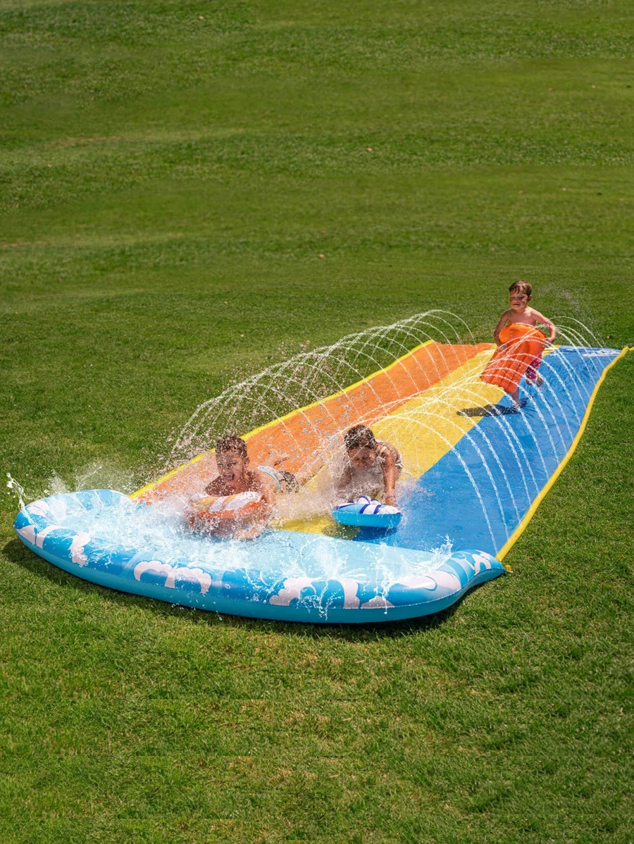 Syncfun 22.5ft X 78in Water Slip Slide Water Triple Slides With 3 ...