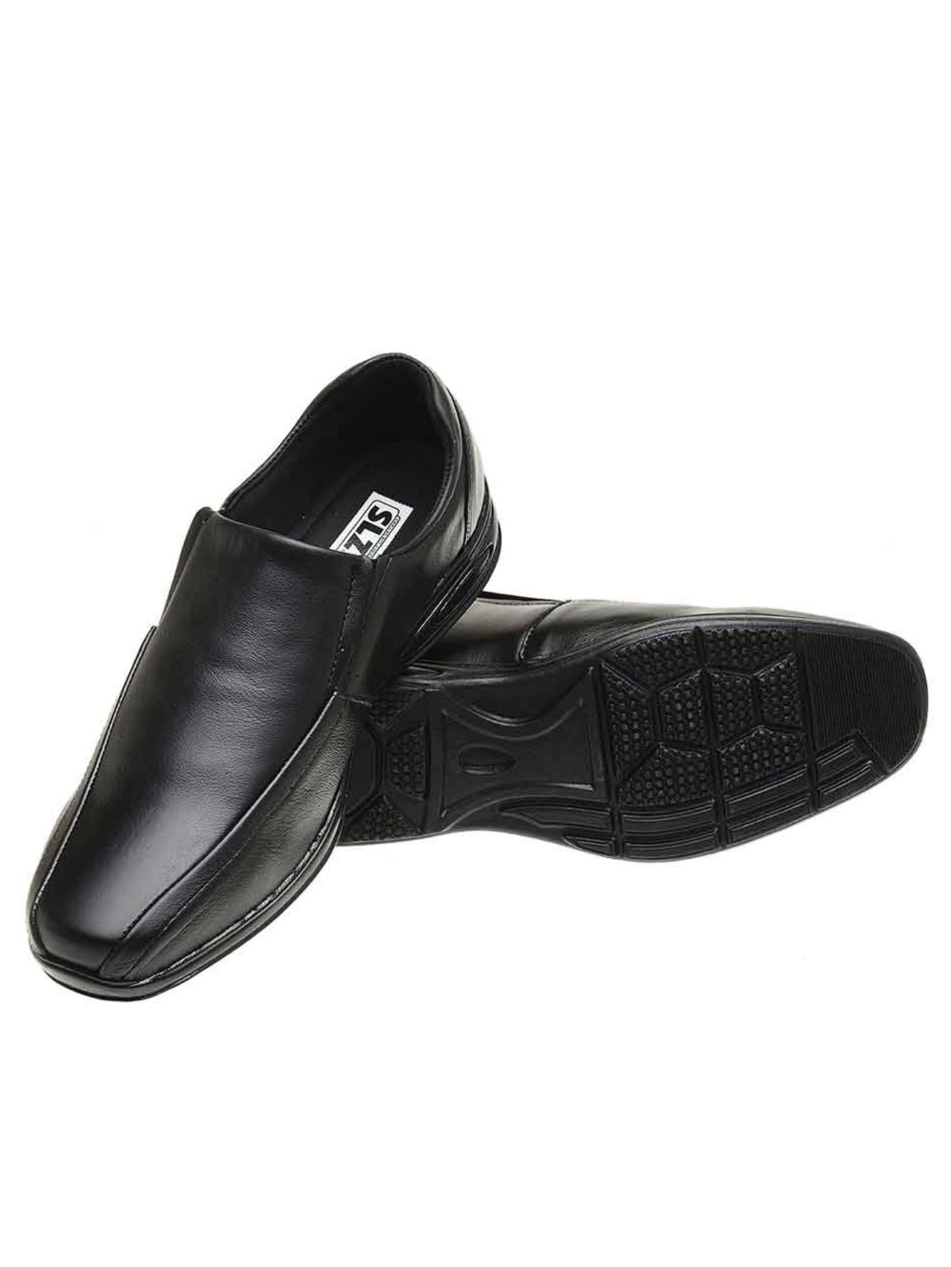 Sapato Social Fácil de Calçar em Couro Brilhante Super Confortável ...