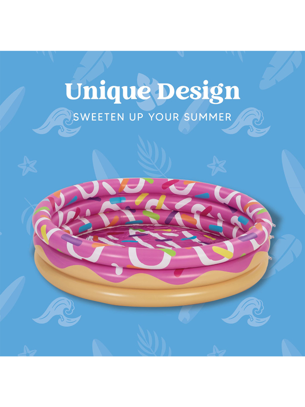 Sloosh 3 Pack 45" X 10" Inflatable Kiddie Pools, Donuts & Burger & Ice ...