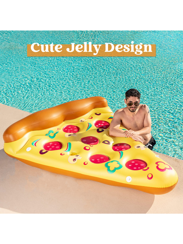 JOYIN Giant Inflatable Pizza Slice Pool Float, Fun Pool Floaties, Swim Party Toy, Summer Pool ...