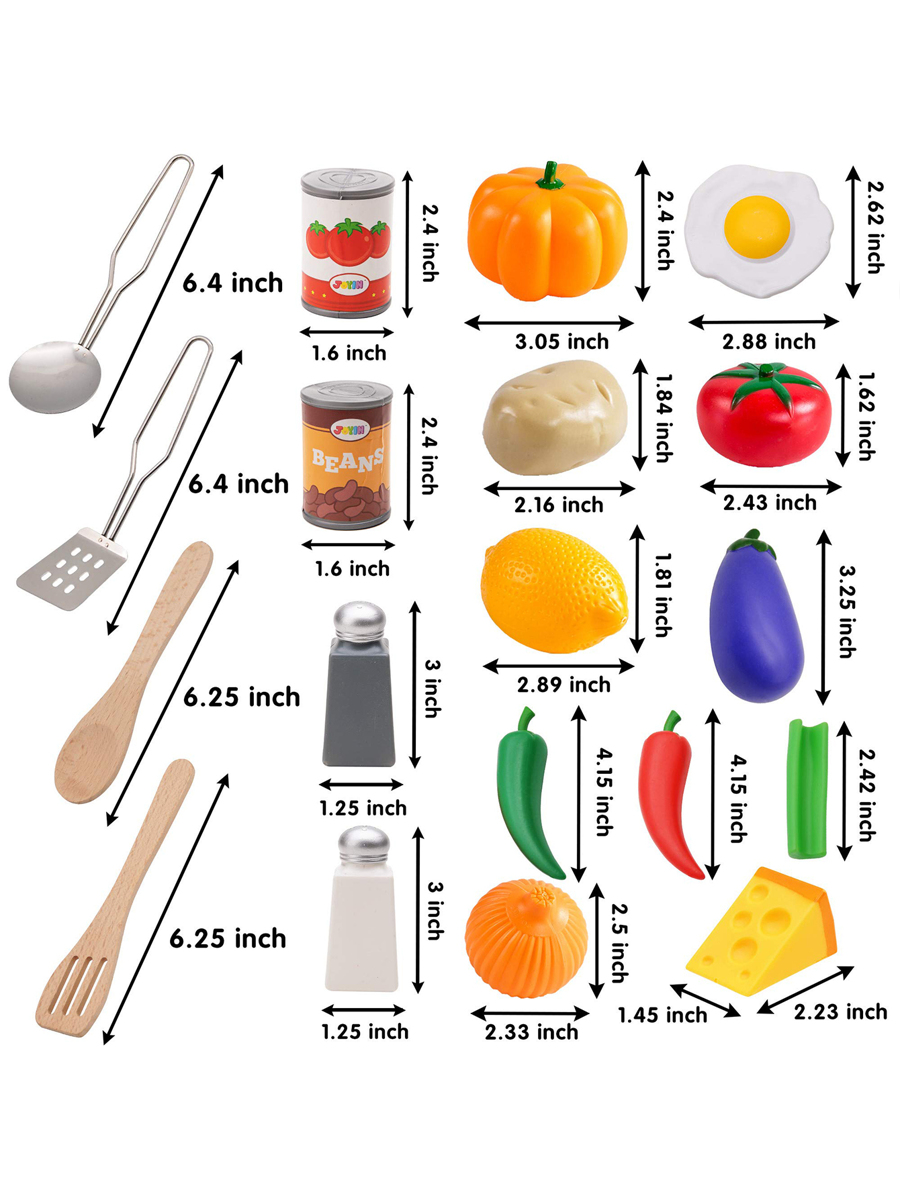 Syncfun Kid Play Kitchen, Pretend Daycare Toy Sets, Kids Cooking ...