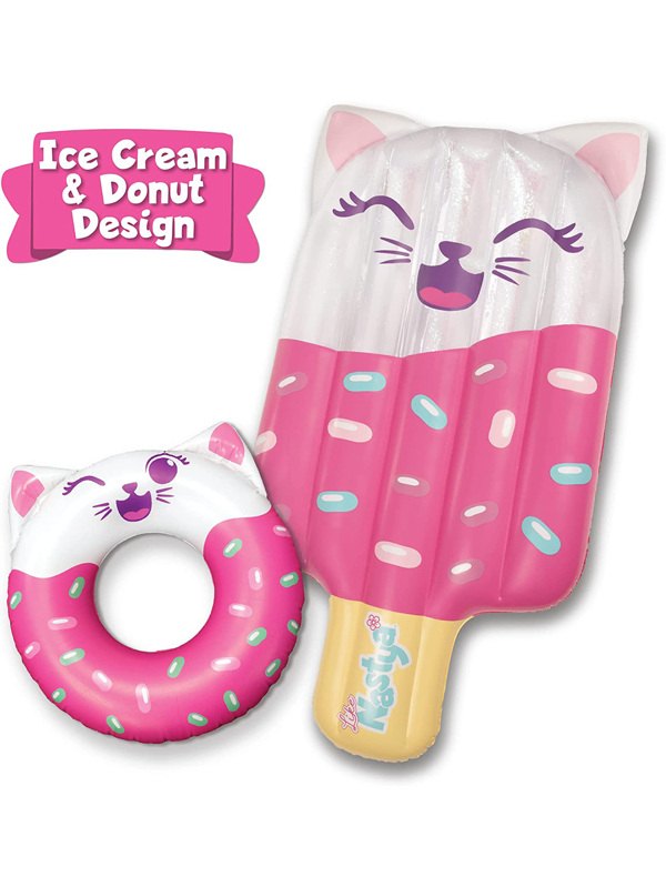 Sloosh Like Nastya Inflatable Pool Floats Set for Kids Summer Swimming ...