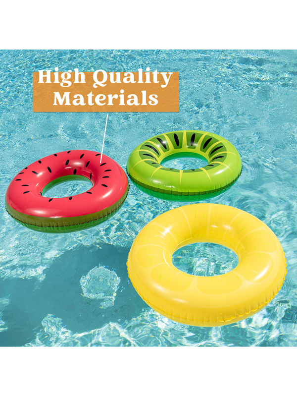 JOYIN 3 Pack Inflatable Pool Floats for Kids Adults, Fruits Swim Tube ...