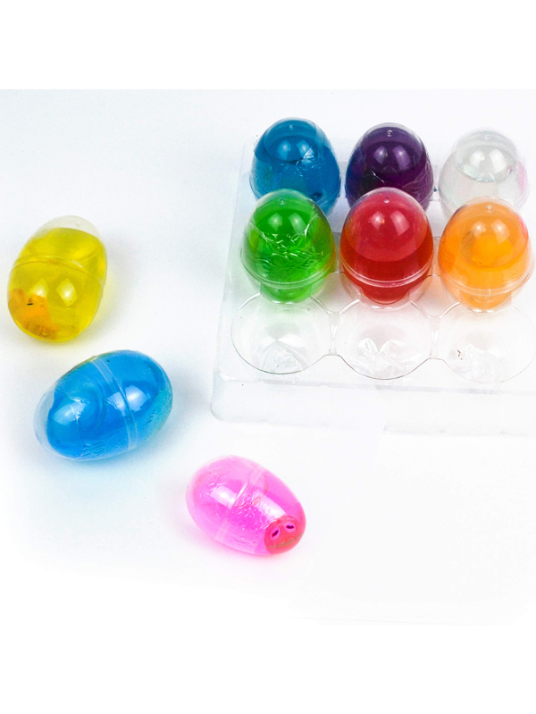 Joyin 9 Pcs Prefilled Easter Eggs with Crystal Slime and Cute Mini ...