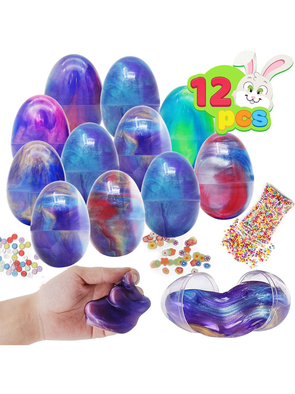 Joyin 12 Pcs Prefilled Easter Eggs with Galaxy Slime | SHEIN USA