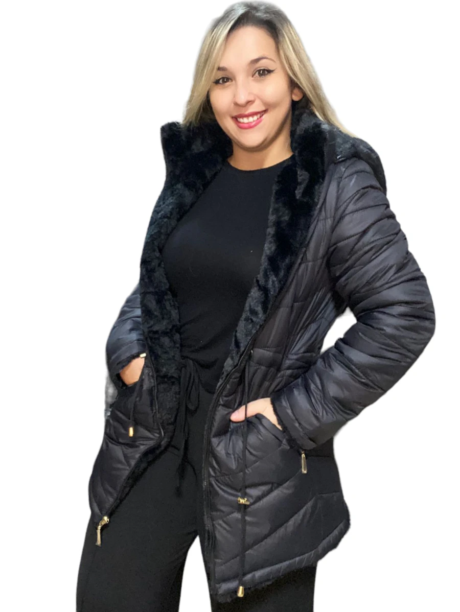 Innvista Moda Casaco Feminino Fofinho Puffer Candy Color Forrado com ...