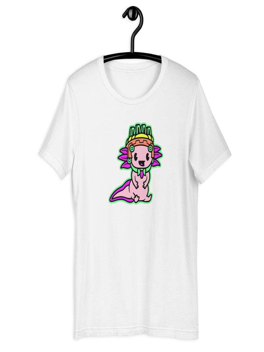 Mexican Axolotl Kukulcan T-Shirt. Axolotl Feathered Serpent. Mexican ...