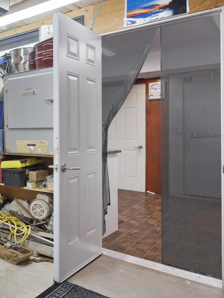 Garage Door Screen Single Car Insect Bug Mesh Magnetic Weighted Bottom ...