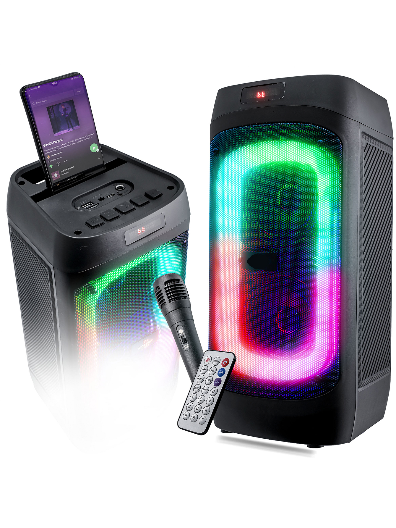 Caixa de Som Grande Potente Com Tecnologia Tws Led RGB Amplificada ...