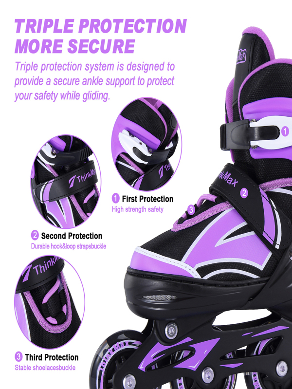 Inline Skates for Kids Girls Boys with Full Light Up Wheels Adjustable ...