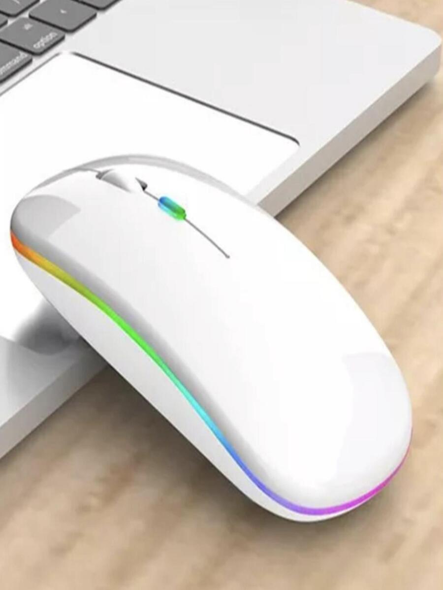 Mouse Sem Fio Wireless Com Bateria Interna Recarregavel 2,4 Ghz Led RGB ...