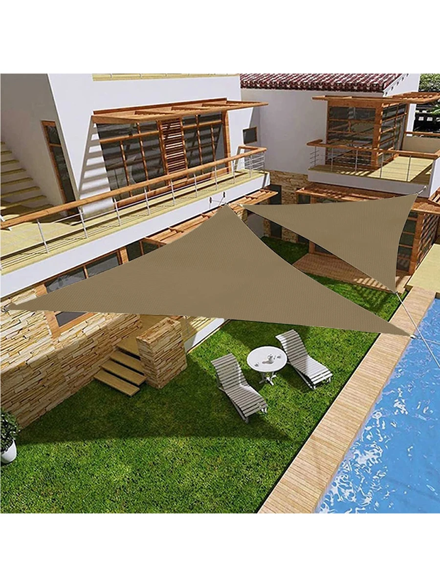 9.84'x9.84' Waterproof Sun Shade Sails Canopy 300D Oxford Triangle ...