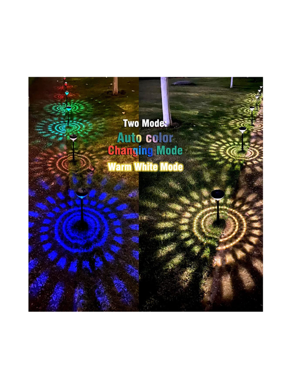 Bright Solar Pathway Lights 6 Packs LED Solar Lights Outdoor Color ...