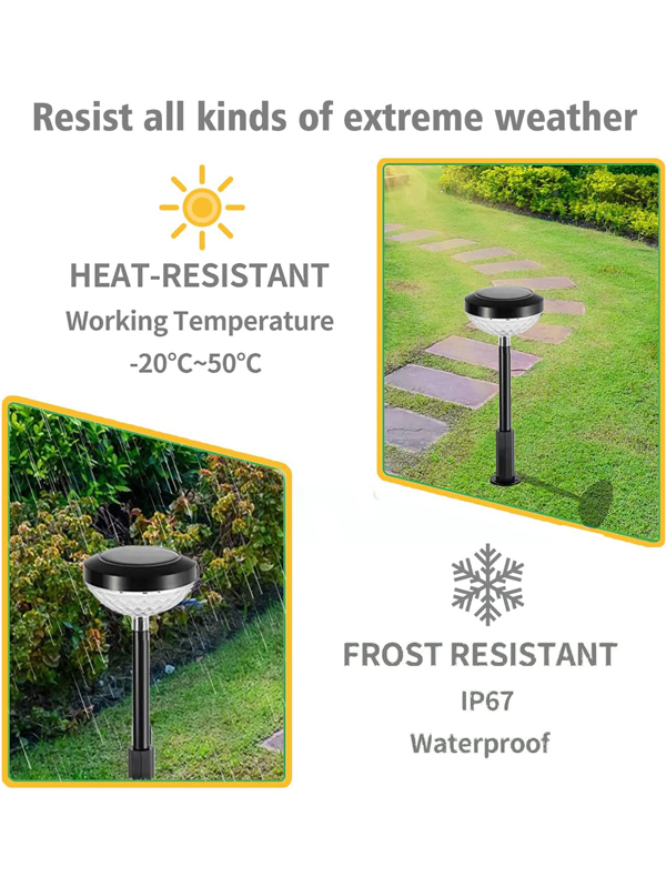 Bright Solar Pathway Lights 6 Packs LED Solar Lights Outdoor Color ...