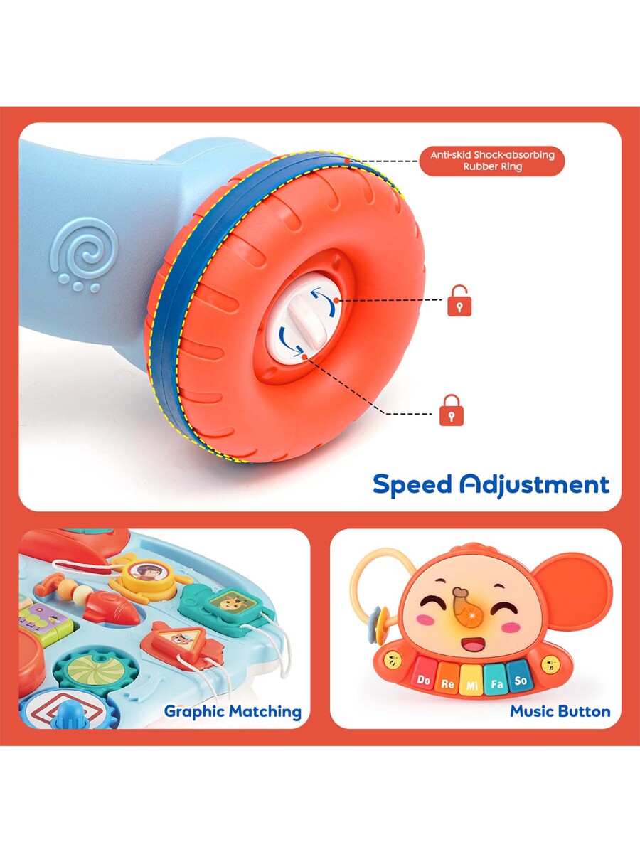 Sit-to-Stand Walker 3 in 1 Learning Walkers Kids with Interactive ...