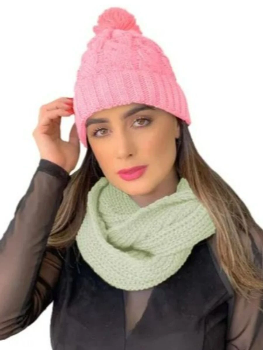 Frete grátis Touca Moda Feminina Frio Inverno Trançada Linda Lã Frio ...