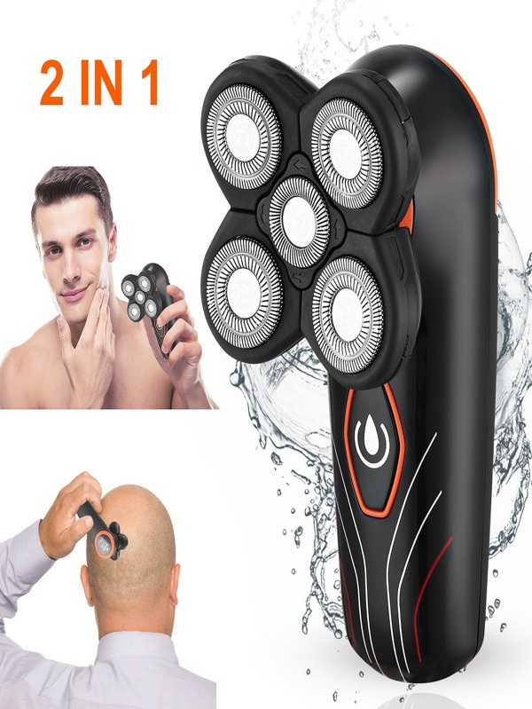 4D Electric Shavers Razor IPX7 Waterproof Wet & Dry 5 Floating Head ...
