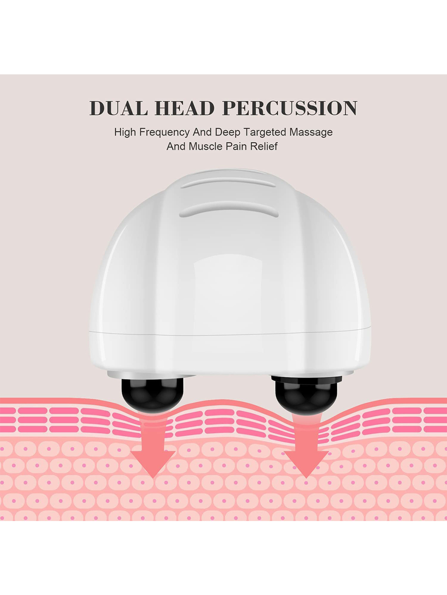 Cotsoco Double Head Neck Back Massager Handheld Electric Full Body
